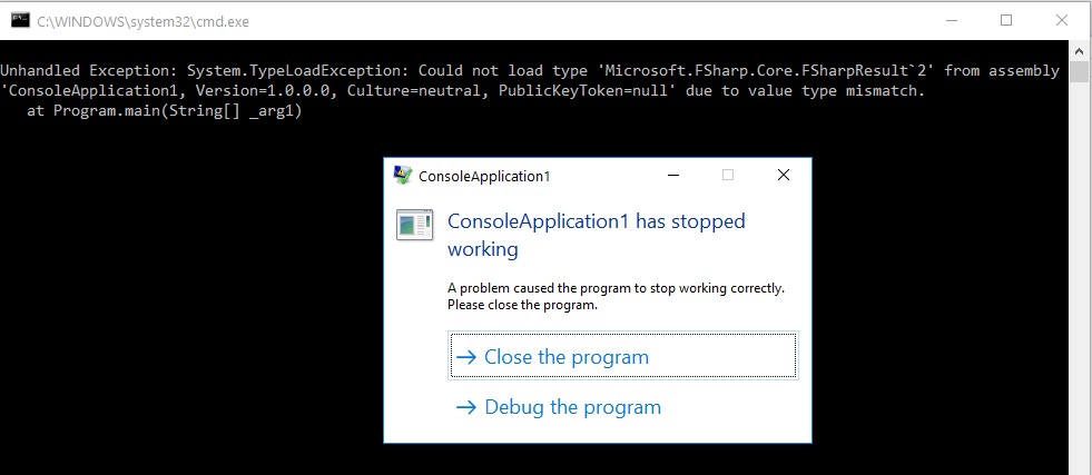 Using Result type from FSharp.Core 4.4.1.0 with F# 4.0 compiler causes ...