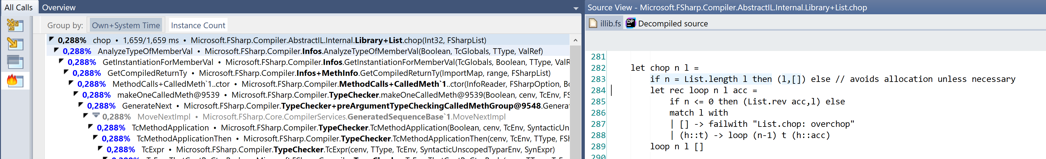 List.chop is a perf bottleneck · Issue #5084 · dotnet/fsharp · GitHub