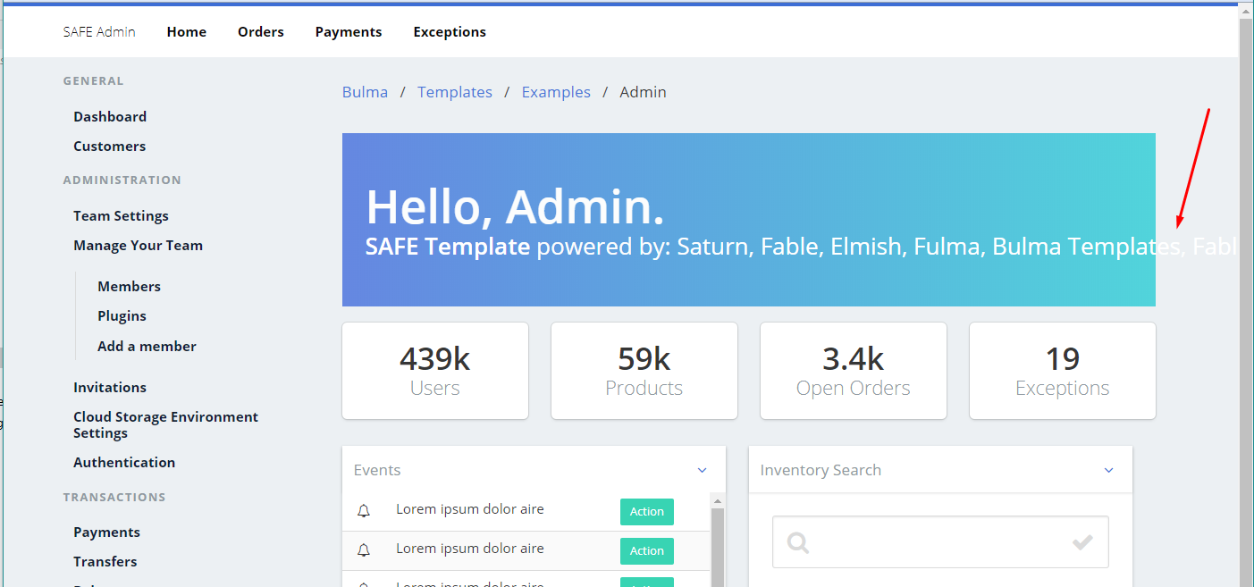 Fulma "Admin" template is not rendered properly · Issue #128 · SAFE-Stack/SAFE-template · GitHub