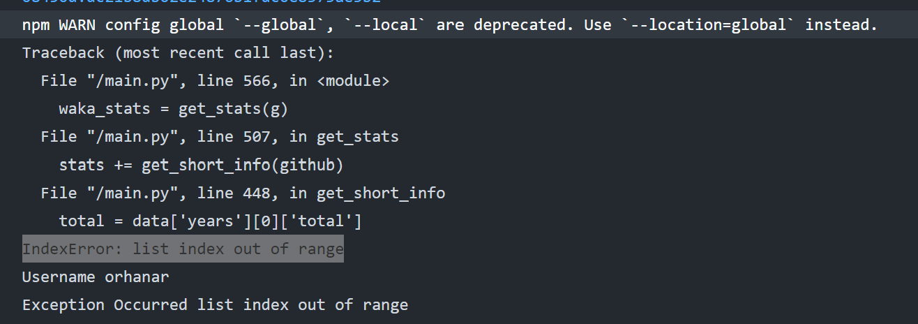 BUG · Issue #291 · anmol098/waka-readme-stats · GitHub