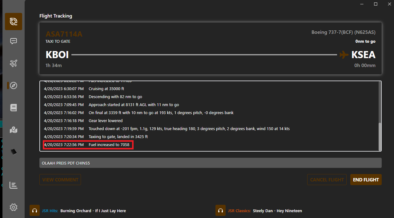 [BUG] - Log shows "Fuel Increased" during flight randomly · Issue #120 · invernyx/smartcars-3 ...