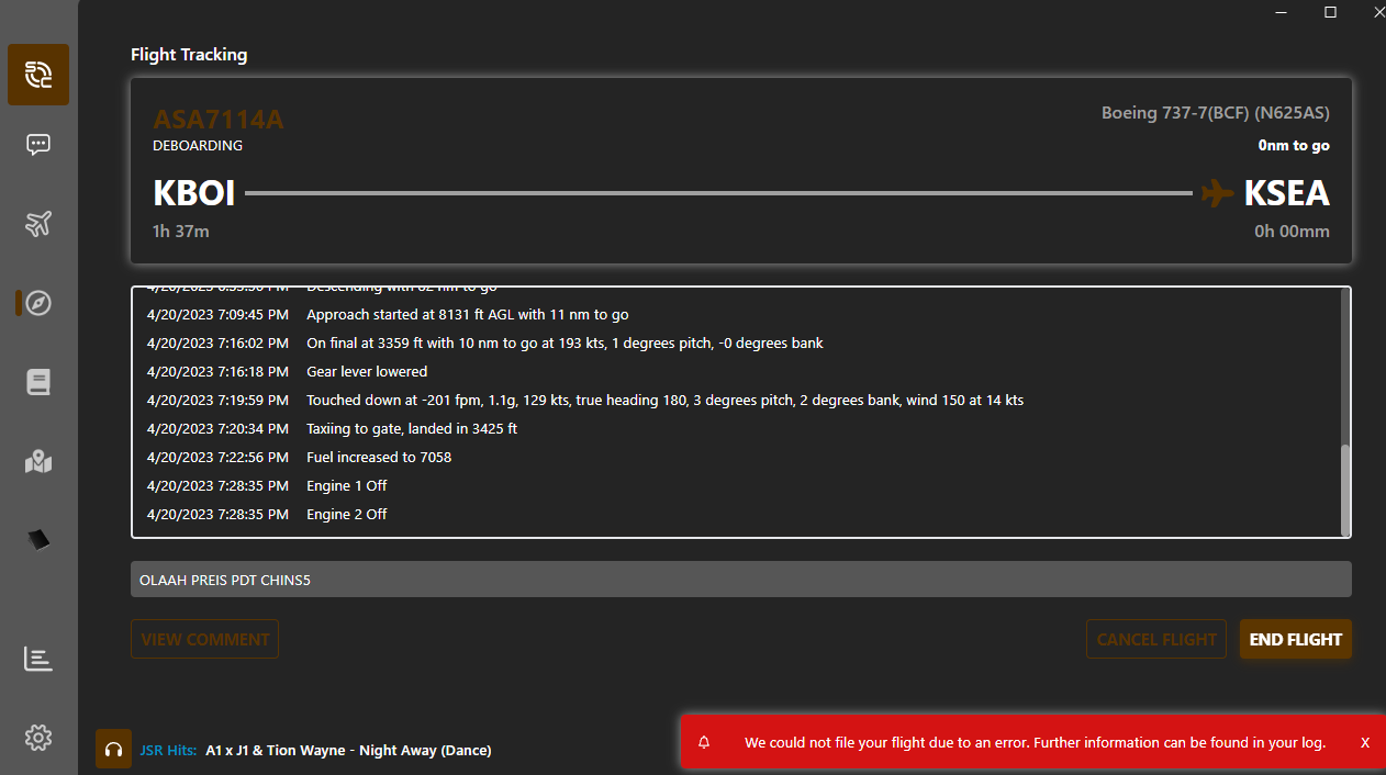 [BUG] - We could not file your flight due to an error · Issue #121 · invernyx/smartcars-3-bugs ...