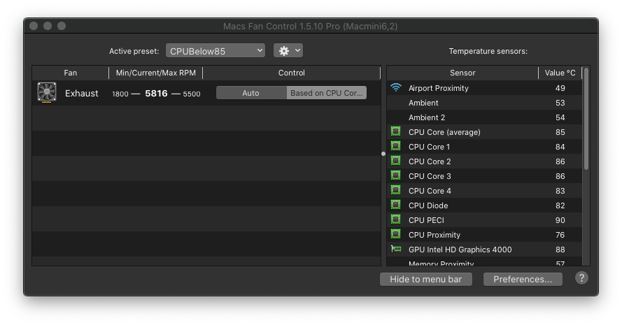 Custom Sensor-Based Exhaust Fan Preset Causes Alternate 0, 5500 (Nothing In between) · Issue ...