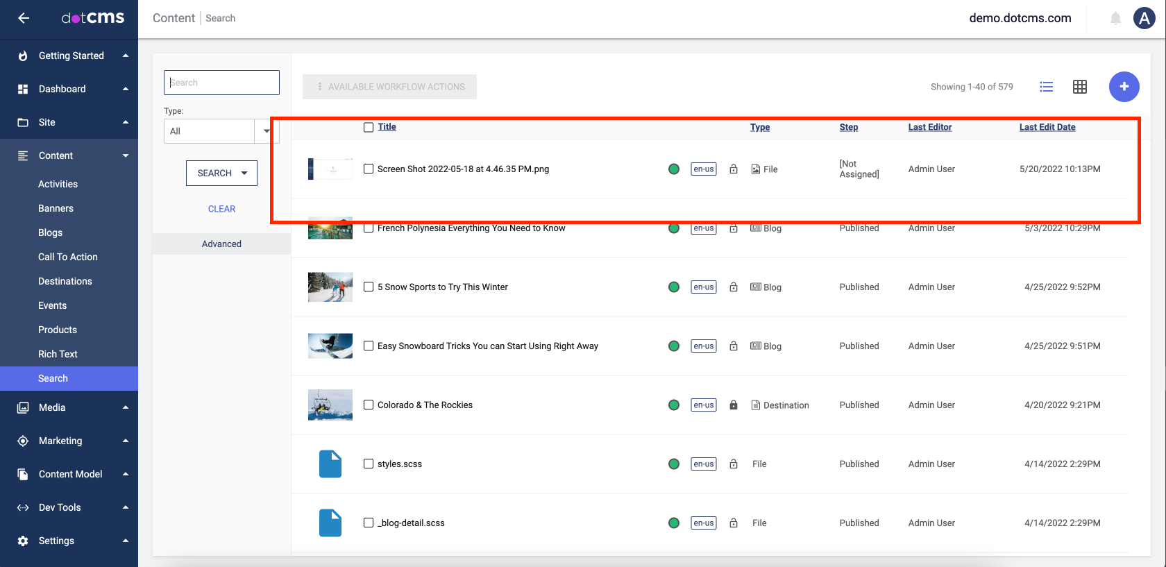 Content Not Assigned To Workflow Can Fail To Push Publish · Issue 22087 · Dotcmscore · Github 9543