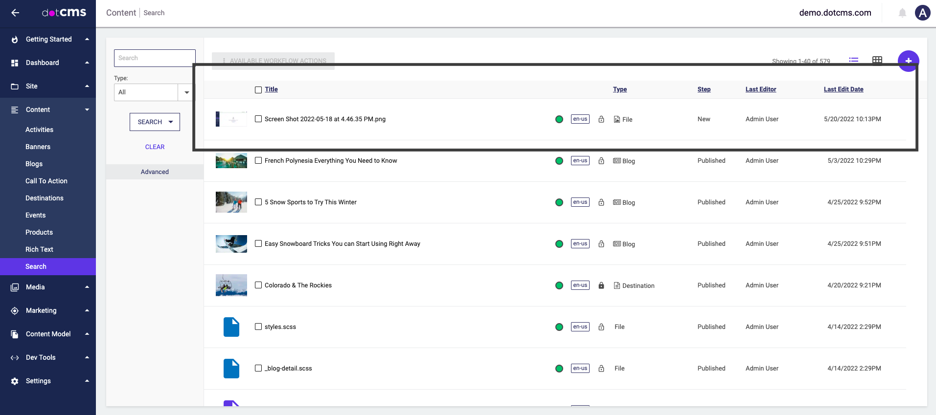 Content not assigned to workflow can fail to push publish · Issue #22087 · dotCMS/core · GitHub