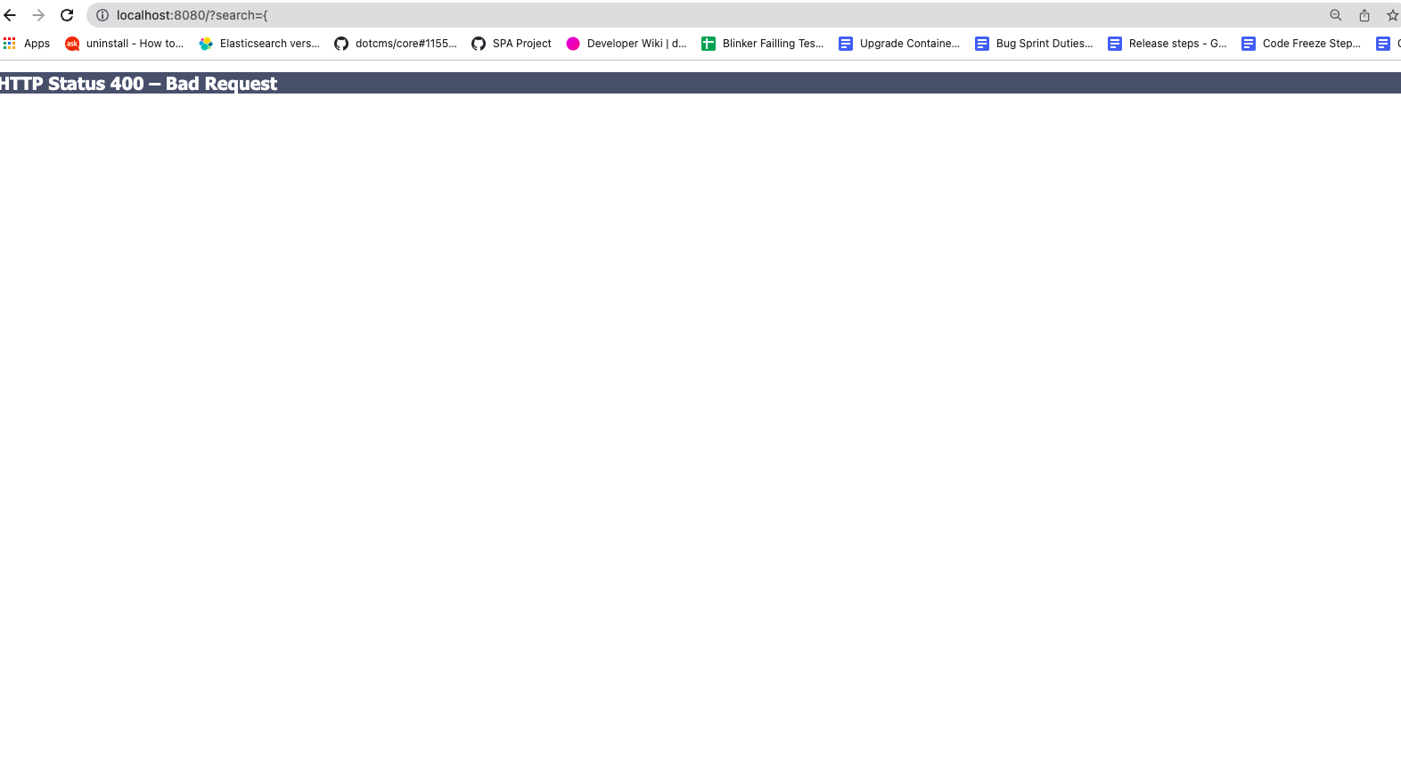 400 Bad requests (such as malformed URIs) do not make it past Tomcat and display a stacktrace in ...
