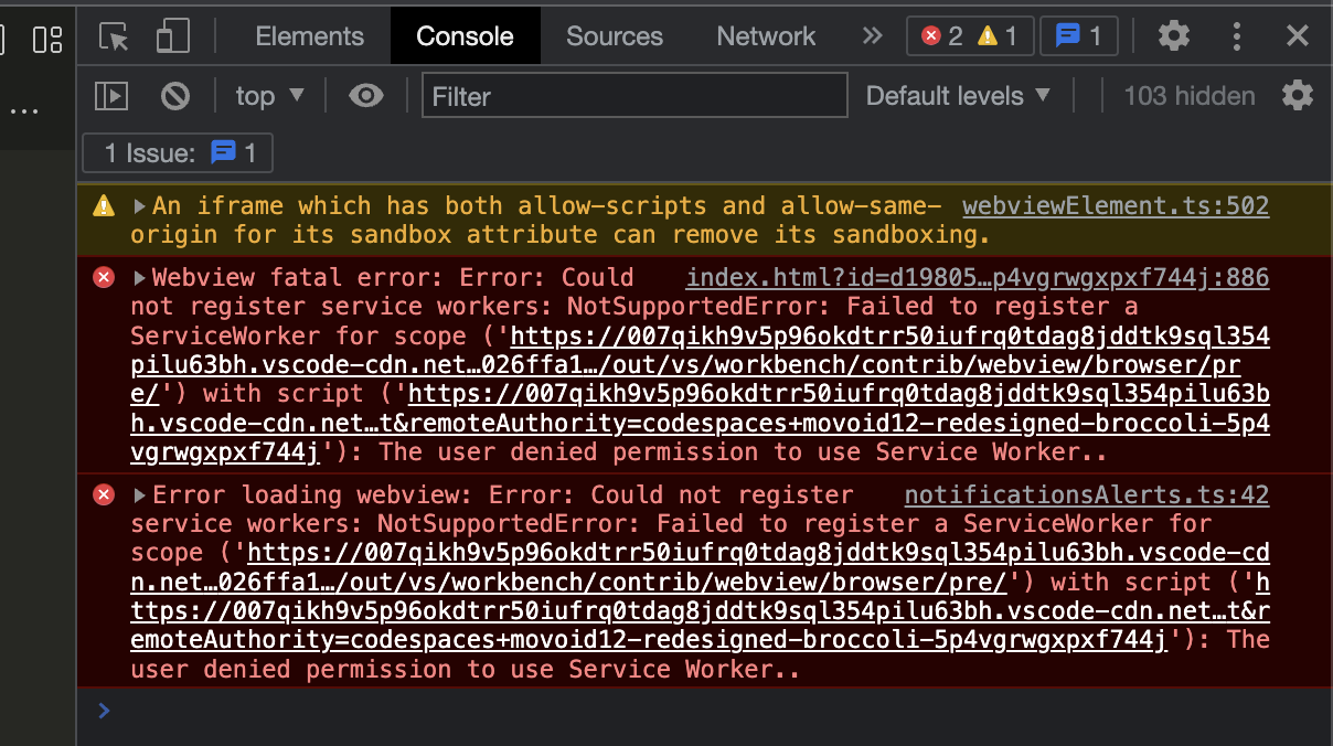 No Extension Overview Of The Extension On Web Vscode Codespaces · Issue 172507 · Microsoft 