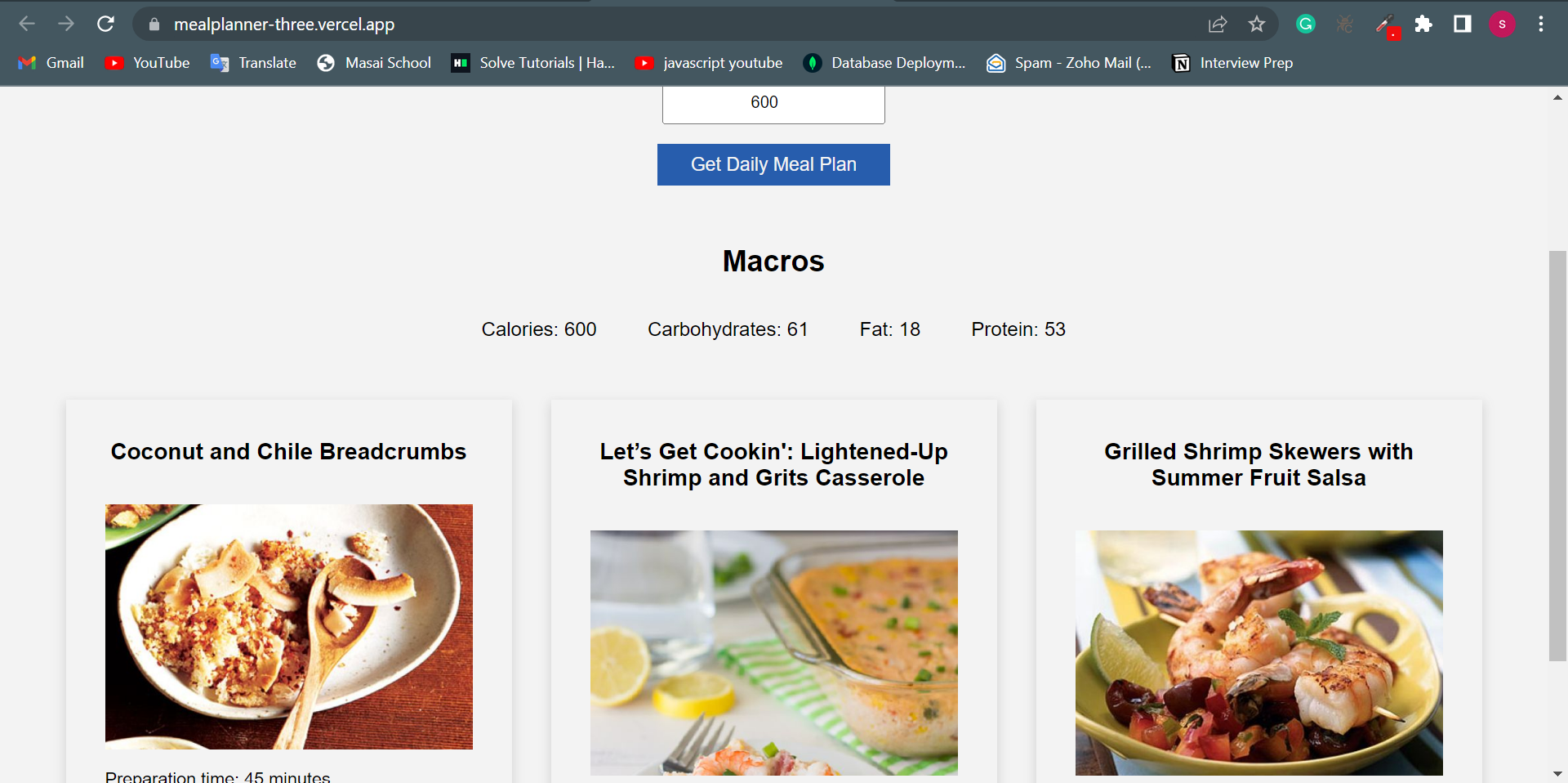 GitHub - salavisushant/mealplanner: The realtime meal planner using spoonacular API.