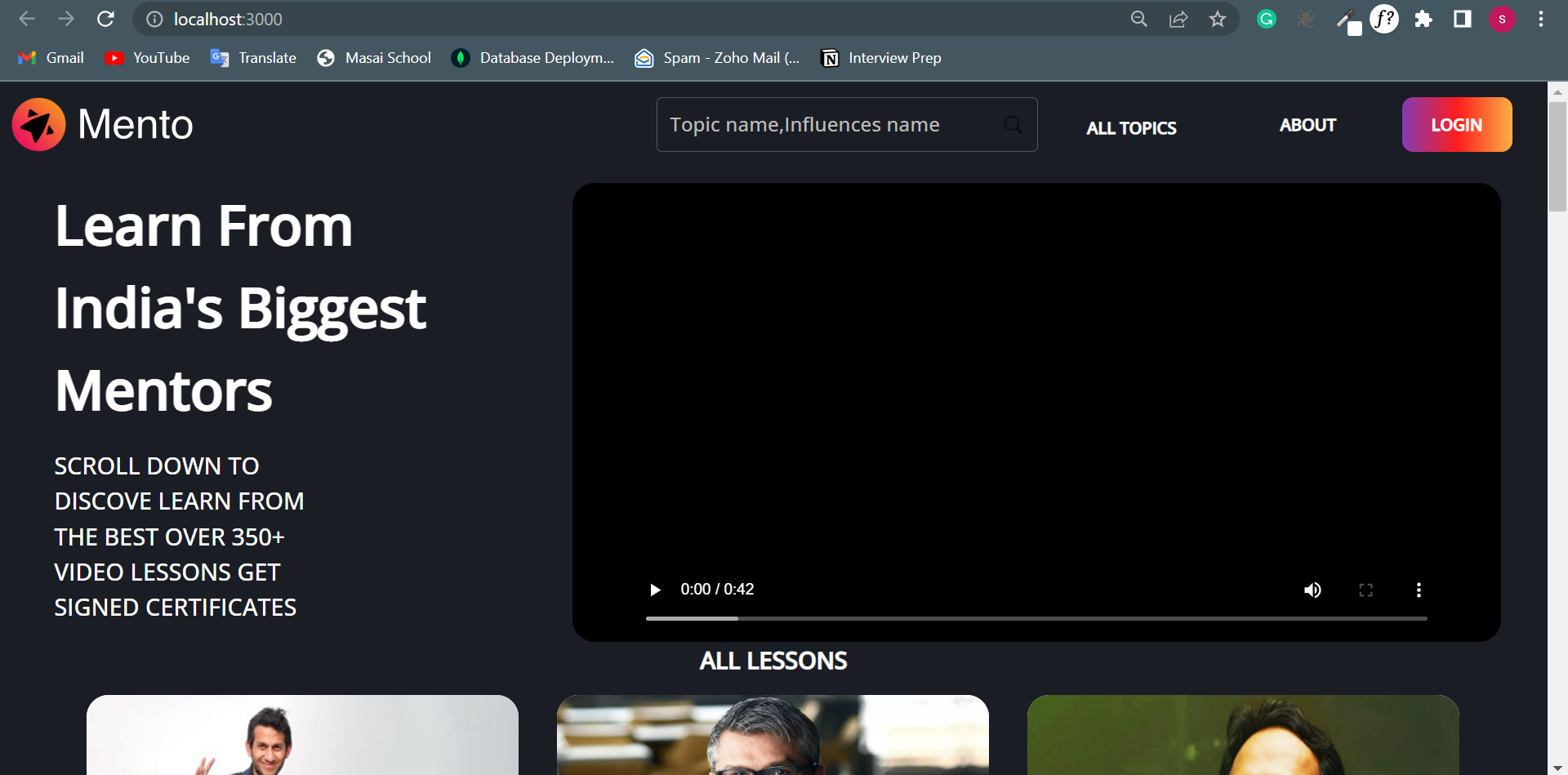 GitHub - salavisushant/Mento-clone