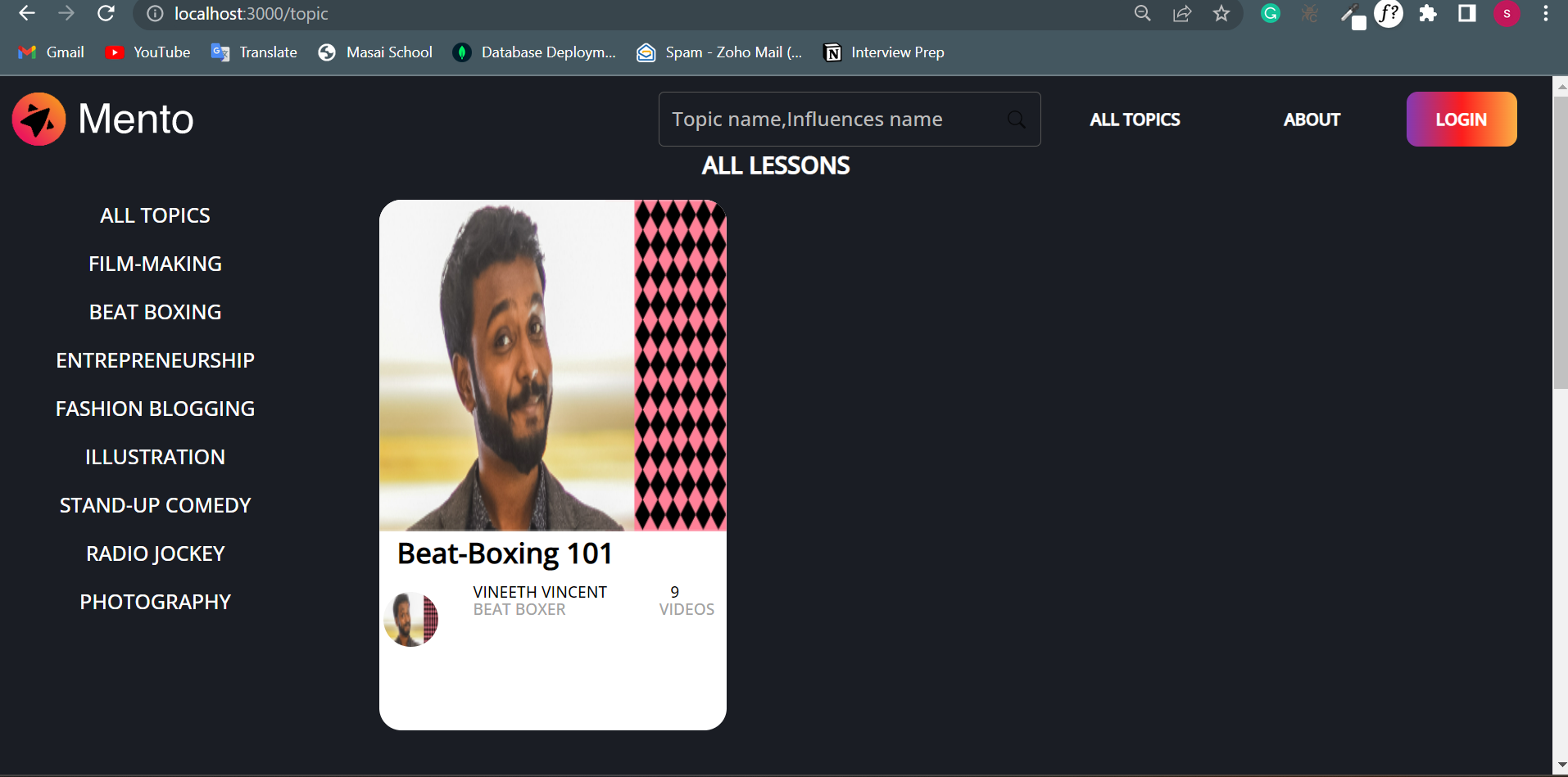 GitHub - salavisushant/Mento-clone