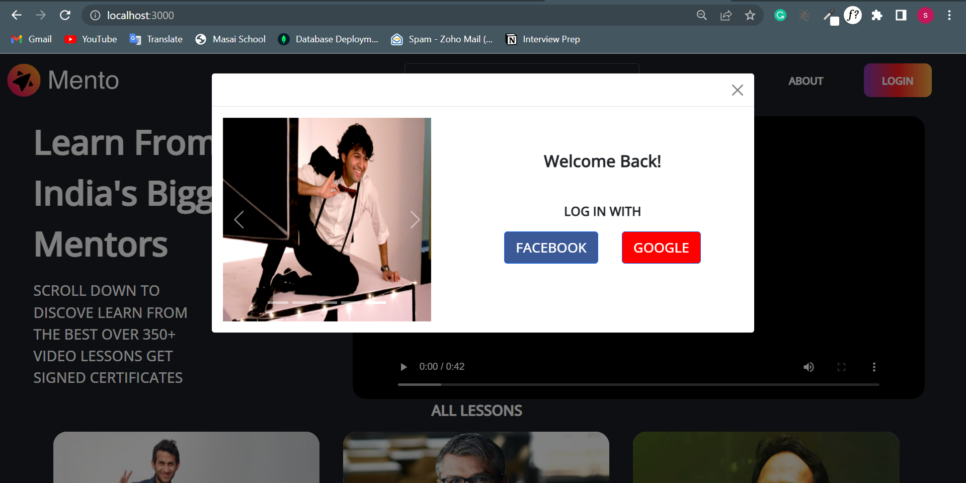 GitHub - salavisushant/Mento-clone