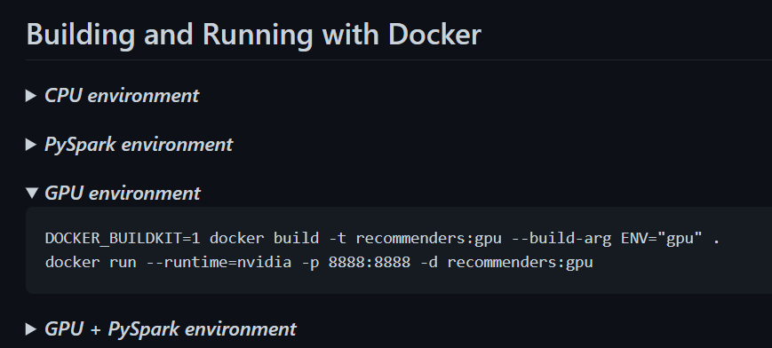 [ASK] Questions about Building and Running with Docker · Issue #1523 · recommenders-team ...