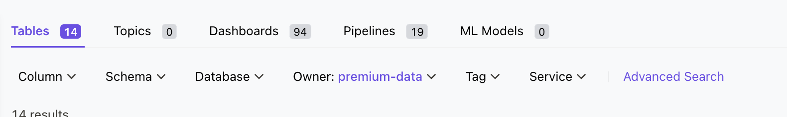 Upper filter between data assets · Issue #10236 · open-metadata/OpenMetadata · GitHub