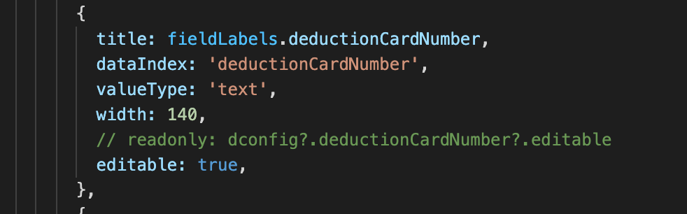 table columns 如何给valueType='text'对应的内置组件设置该组件特有的属性，如：readonly 🧐[问题] · Issue #4391 · ant-design ...