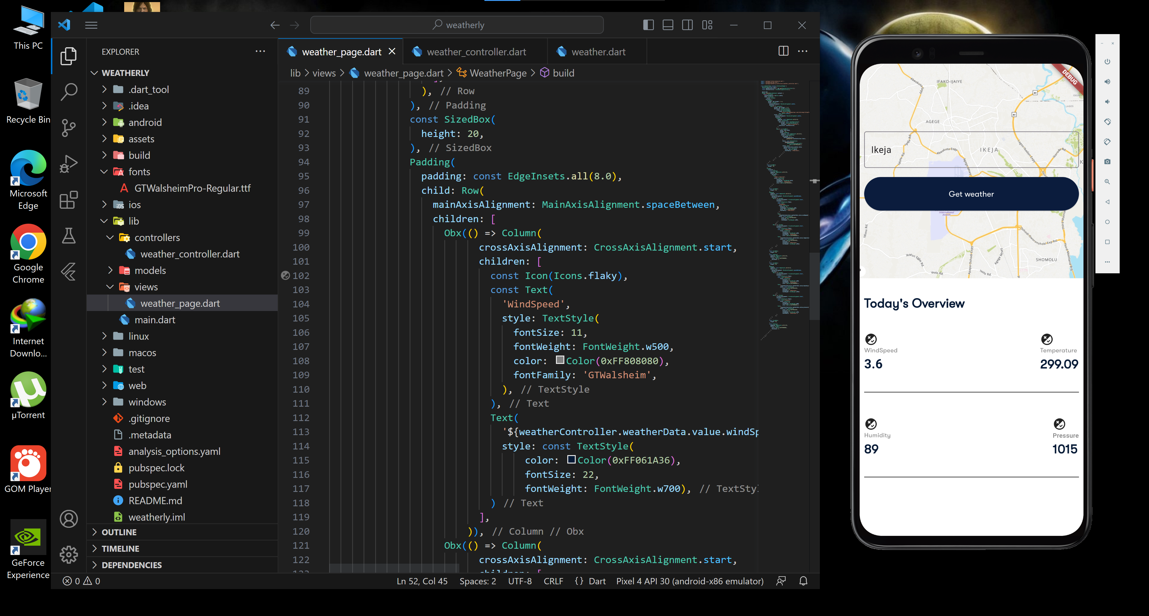 GitHub - ephraimphrase/SurgeWeatherly-flutter: A flutter application that displays the weather ...