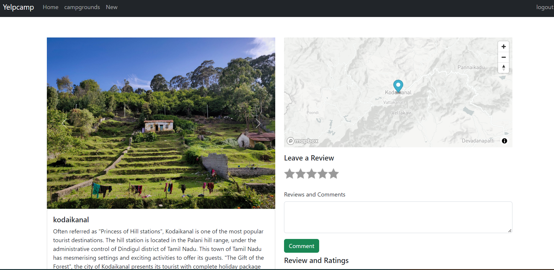 GitHub - Sushmitha1703/campgrounds: yelpcamp :)