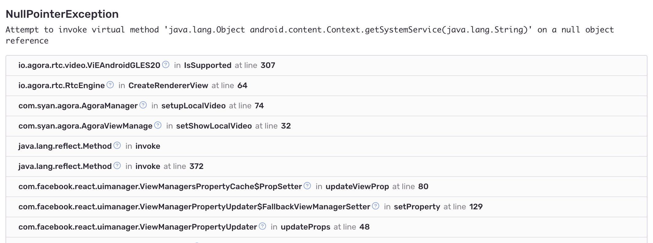 [bug] Fatal Exception Com Facebook React Bridge Jsapplicationillegalargumentexception · Issue