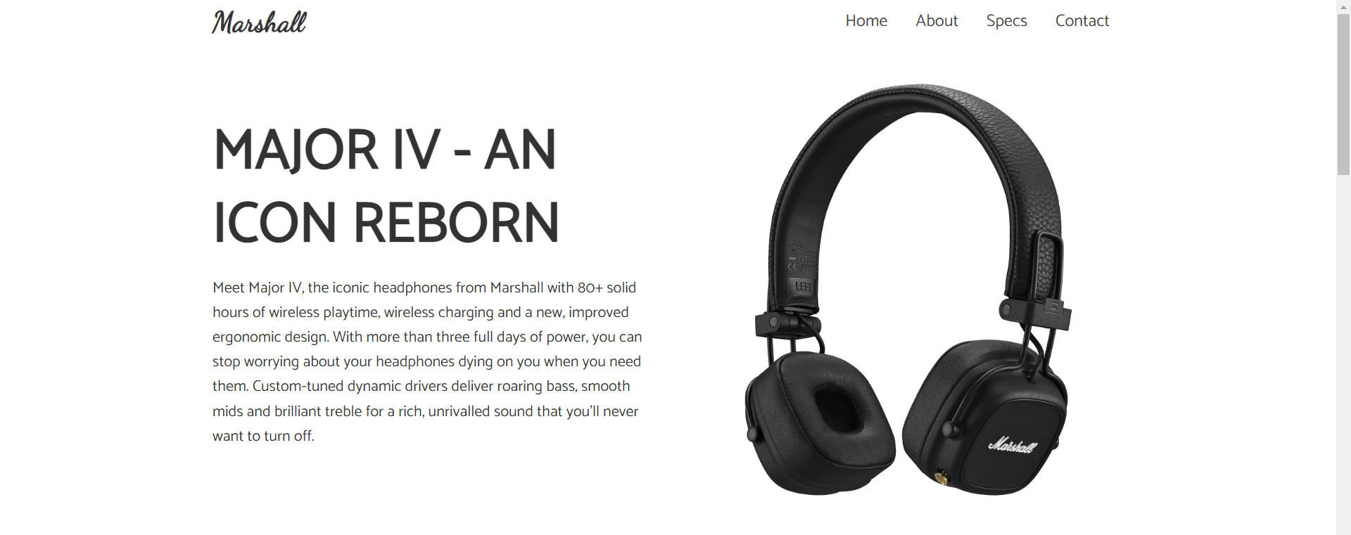 GitHub - Achint2103/Marshall-Product-Landing-Page