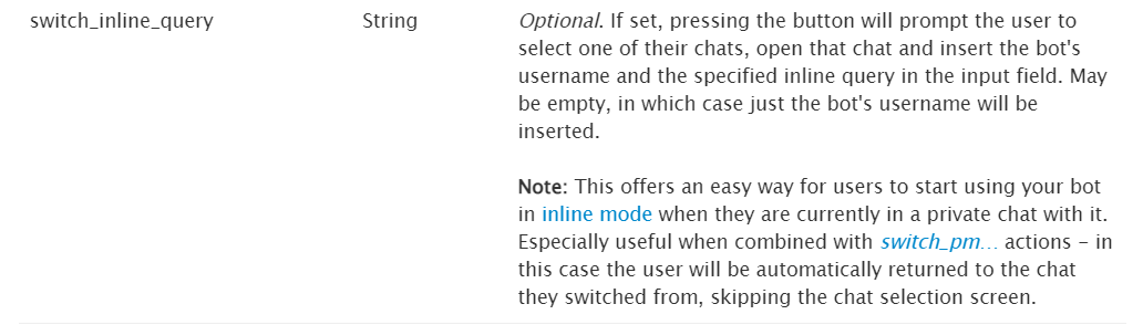 how use switch_inline_query type in InlineKeyboardButton · Issue #238 · defstudio/telegraph · GitHub