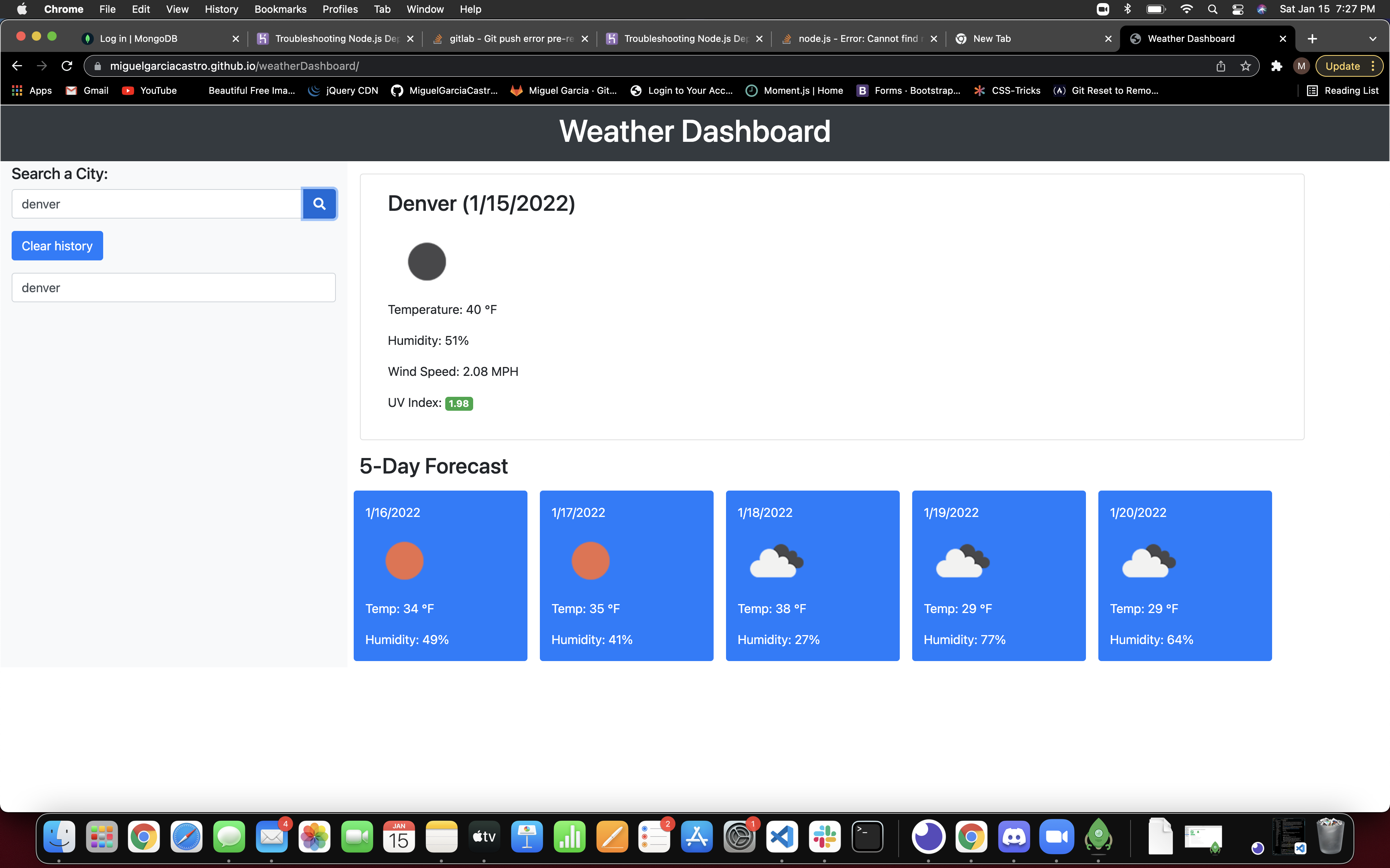 GitHub - MiguelGarciaCastro/weatherDashboard