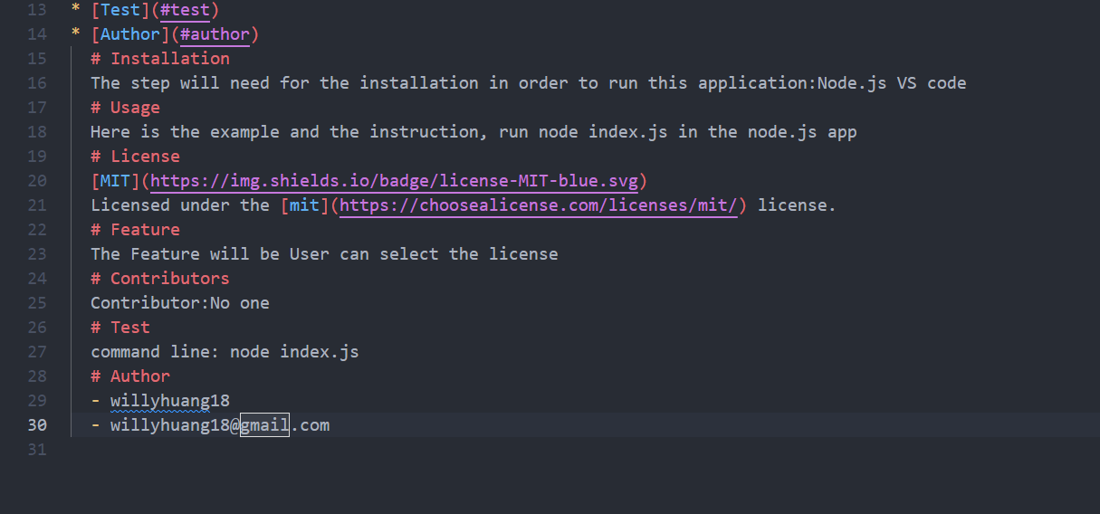 GitHub - willyhuang18/README-Generator