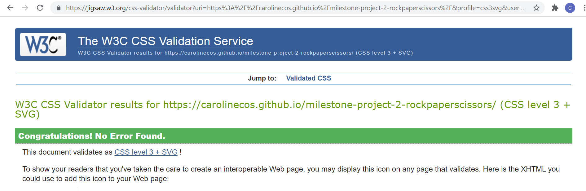 GitHub - CarolineCos/milestone-project-2-rockpaperscissors