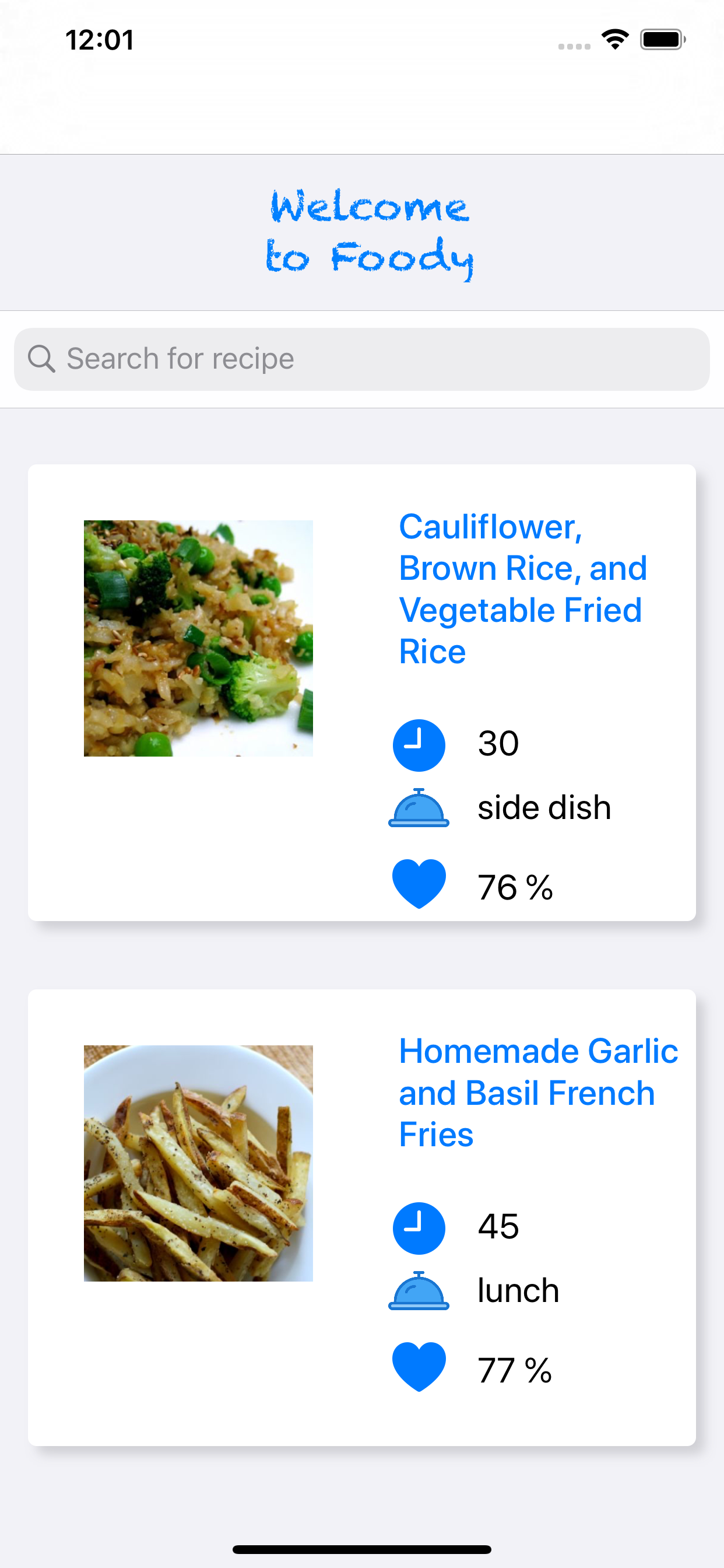 GitHub - NourallahAhmed/Food_Recipes: IOS application using spoonacular API