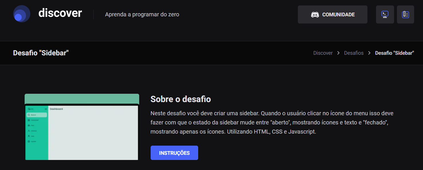 GitHub - Jfilhoribeiro/Desafio-sidebar-rocketseat