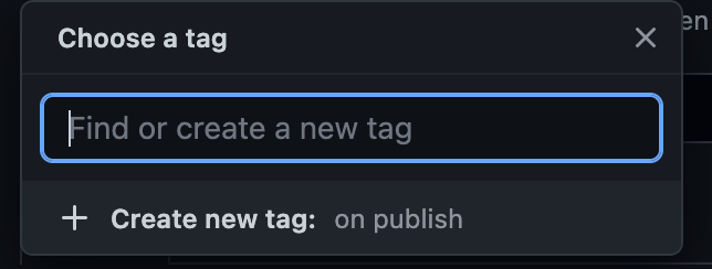 "We weren't able to create this release for you. Make sure you have a ...