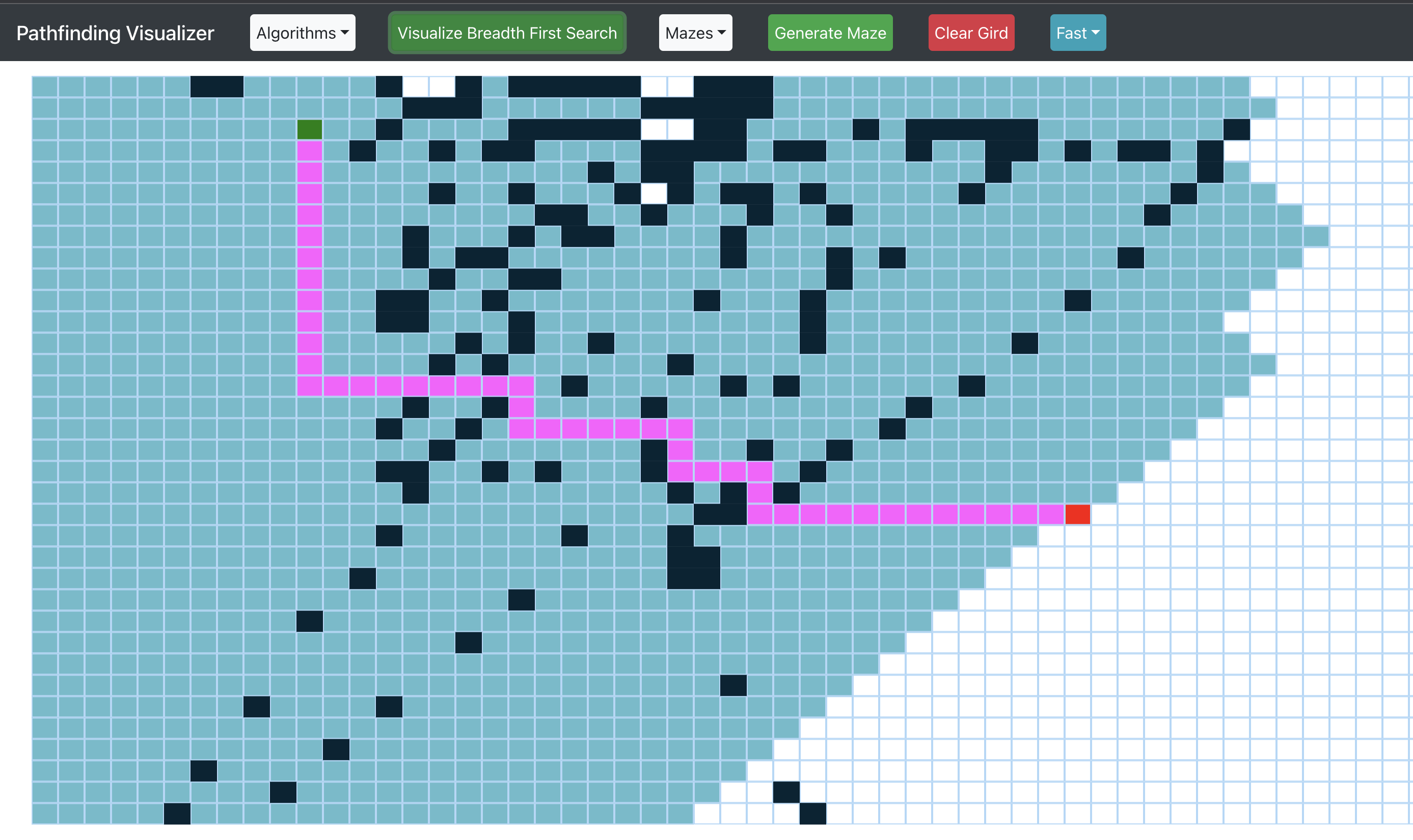 GitHub - chinmayagarwal03/Pathfindfing-Visualizer