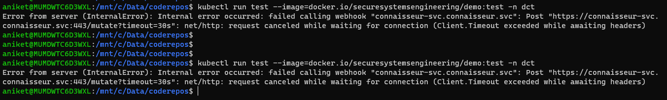 context deadline exceeded - too many times before it actually succeeds in verifying image sign ...