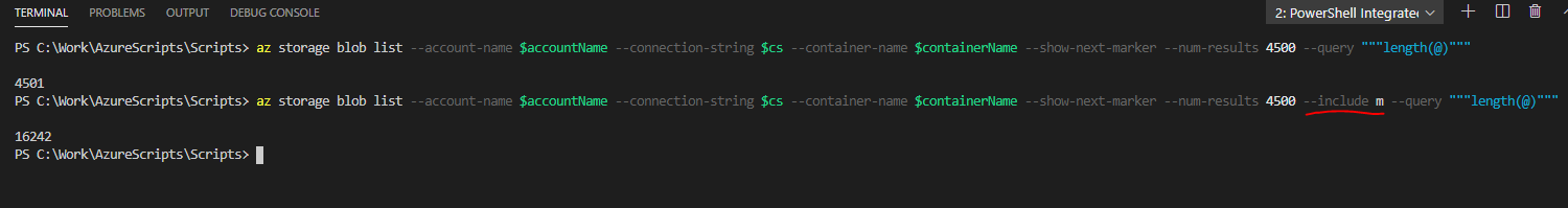 az storage blob list --num-results parameter · Issue #18379 · Azure/azure-cli · GitHub