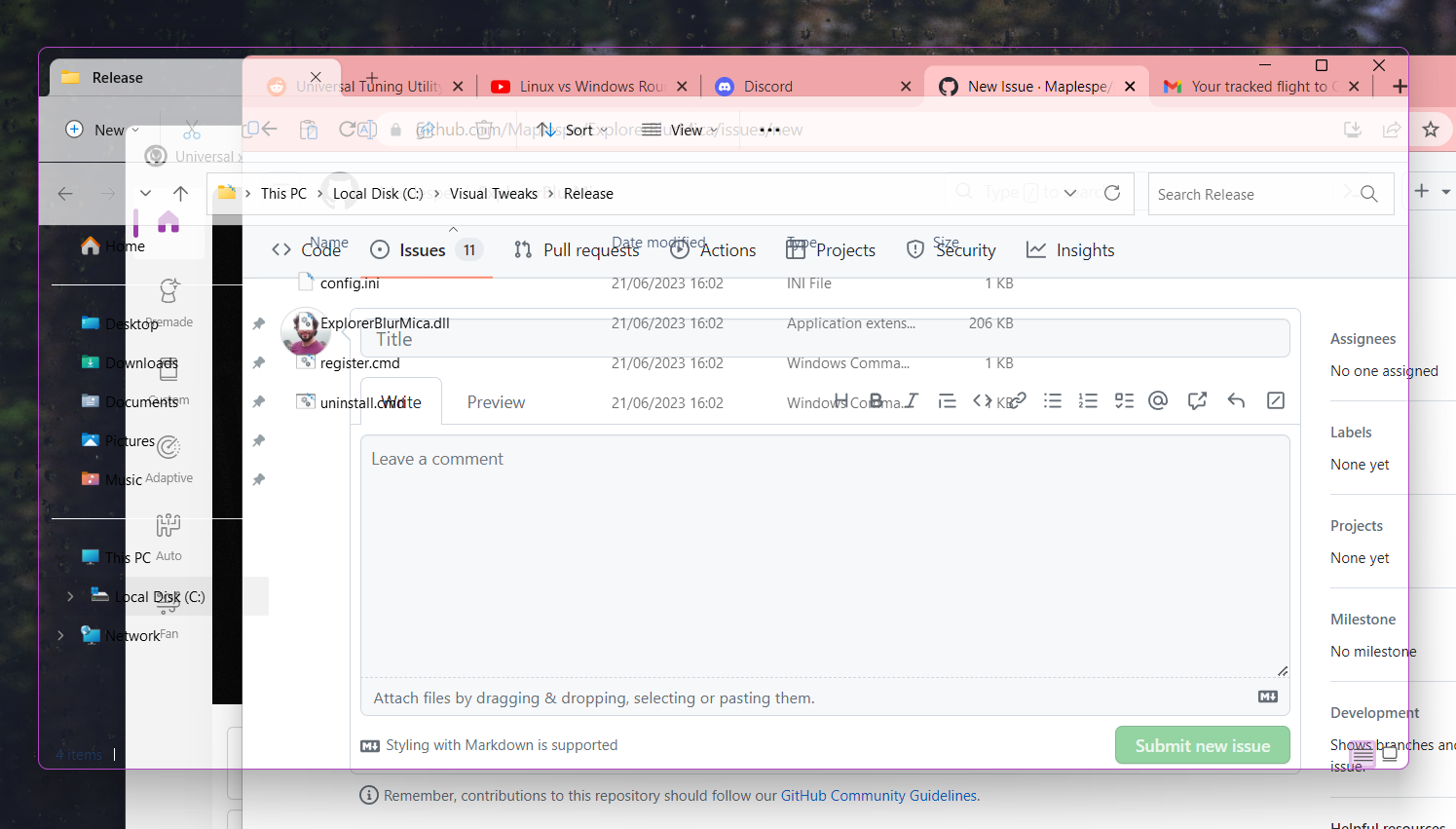 Doesn't work in battery mode · Issue #37 · Maplespe/ExplorerBlurMica ...