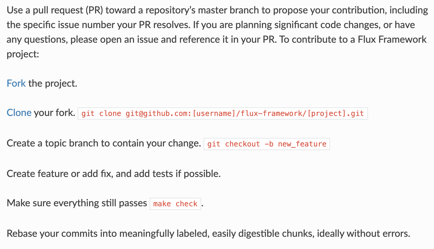 contributing: bullets/formatting broken · Issue #104 · flux-framework/flux-docs · GitHub