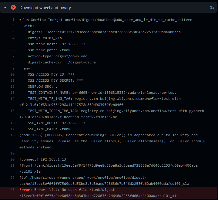 CI出现这个错误怎么解决 · Issue #6874 · Oneflow-Inc/oneflow · GitHub