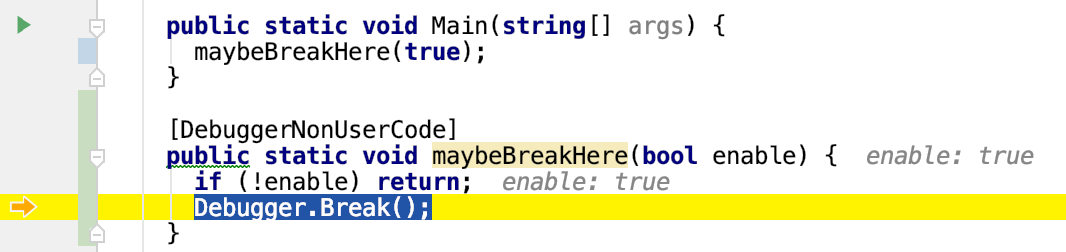 API: Debugger.Break(int frameDepth = 0) to show up in debugger · Issue #29599 · dotnet/runtime ...