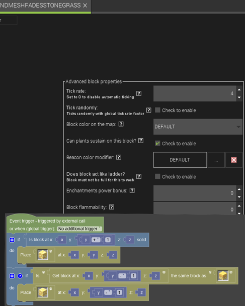 Ticking block as ores during world generation is not working · Issue #3394 · MCreator/MCreator ...