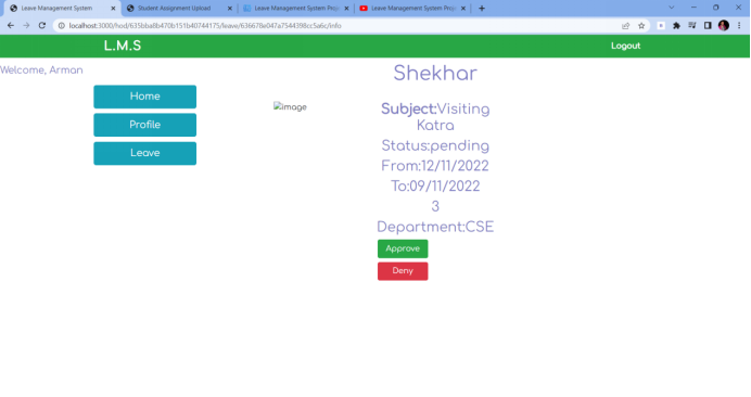 GitHub - Rajashekhar31/Leave-Management-System-NodeJs