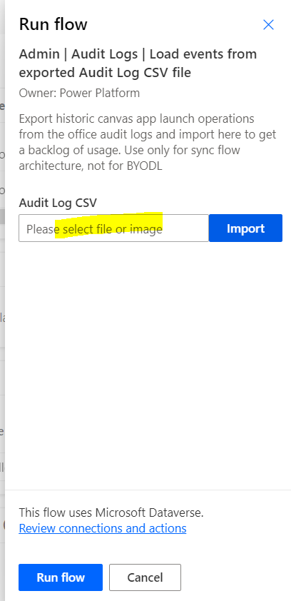 [CoE Starter Kit - BUG] Upload auditlog flow not working when file too big · Issue #5814 ...