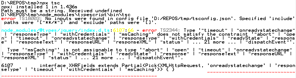 Latest Cypress Typescript Results In Error Due To Out Of Date Jquery Type Definitions Imported 9407