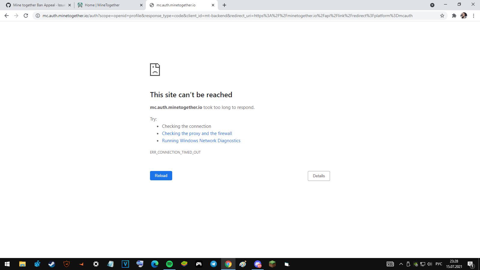 Mine together Ban Appeal · Issue #544 · CreeperHost/MineTogether · GitHub