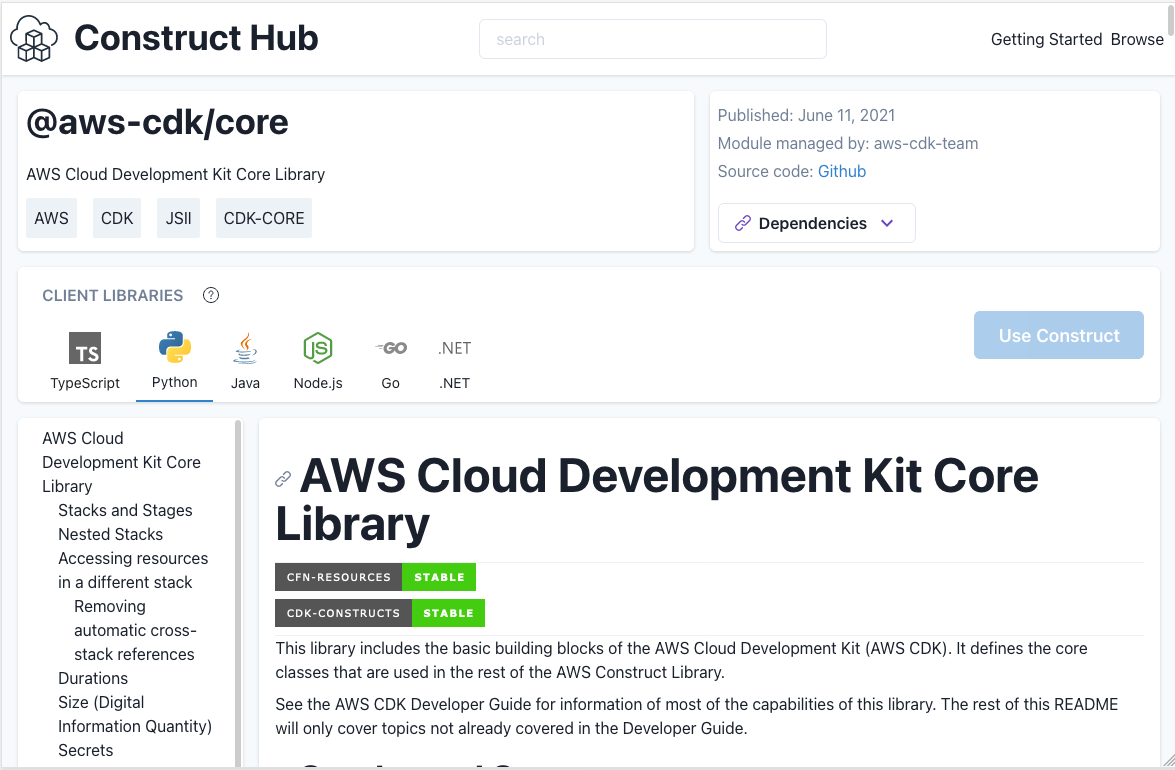 Implement: Package page - language bar · Issue #45 · cdklabs/construct-hub-webapp · GitHub