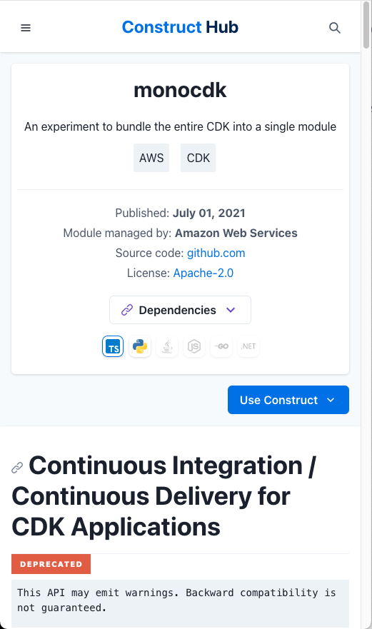 feat: responsive header by gabewomble · Pull Request #180 · cdklabs/construct-hub-webapp · GitHub