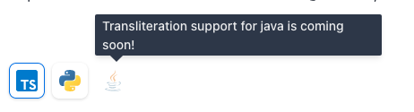 Add coming soon label to the supported programming languages which we ...
