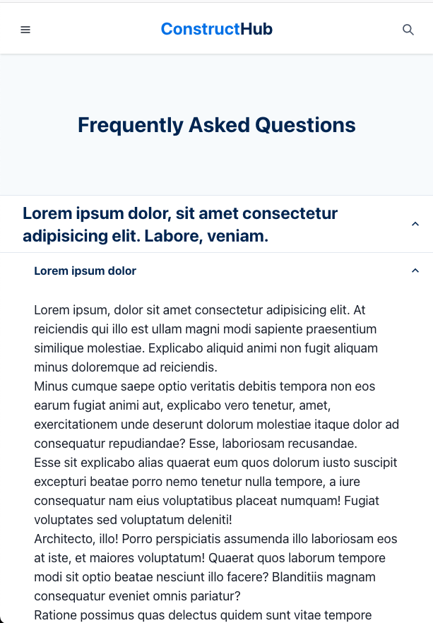 feat: faq-page (lorem text) by gabewomble · Pull Request #235 · cdklabs/construct-hub-webapp ...
