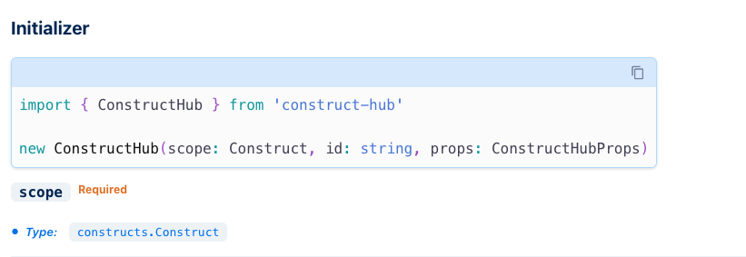 Change code sample header to light blue (instead of blue) · Issue #219 · cdklabs/construct-hub ...