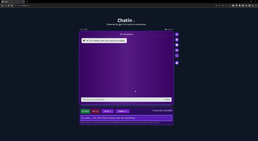 GitHub - omarx11/chatin-v2: Talk to the silly AI bot voice-to-voice with speech recognition ...