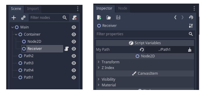 Exported NodePath reference invalid if referencing node is moved up/down the node hierarchy ...