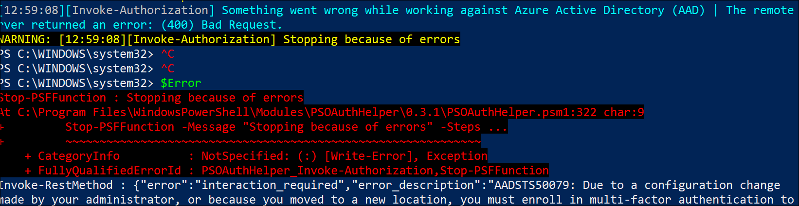 Get-D365LcsApiToken. Error 400 · Issue #705 · d365collaborative/d365fo.tools · GitHub