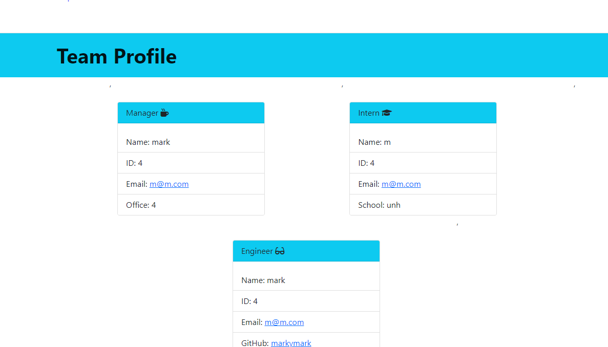GitHub - npduval/Team-Profile-Generator